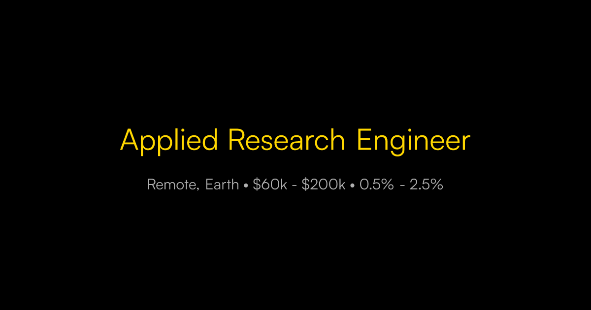 Applied Research Engineer - Careers at Ragas.io
